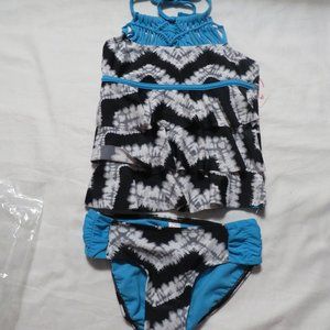 Justice | Swim | Girls Justice Tankini Blue Crochet | Poshmark